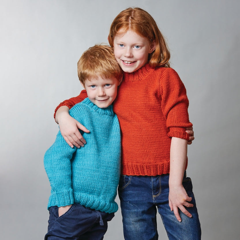 PT 8586 - Kids Classic Set-in-Sleeve Jumper - Knitting Pattern ...